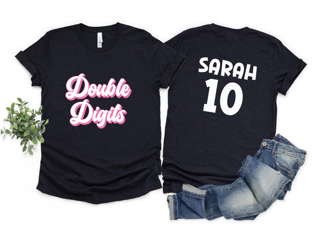 Double Digits Shirt,custom Double Digits Shirt - Etsy