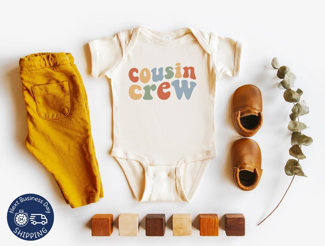 Retro Cousin Crew Baby Bodysuit: Groovy Boho Outfit - Etsy
