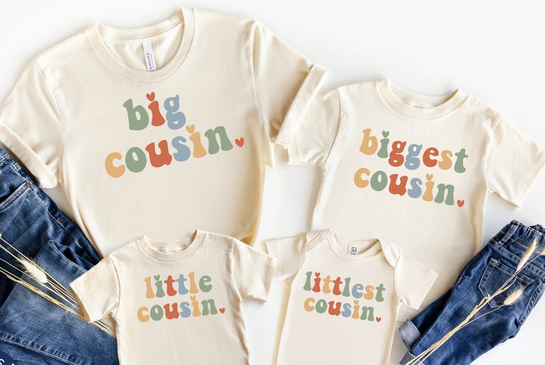Big Cousin Retro Toddler Shirt, Biggest Cousin Shirt, Retro Cousin Shirt, Vintage Cousin Shirt ...
