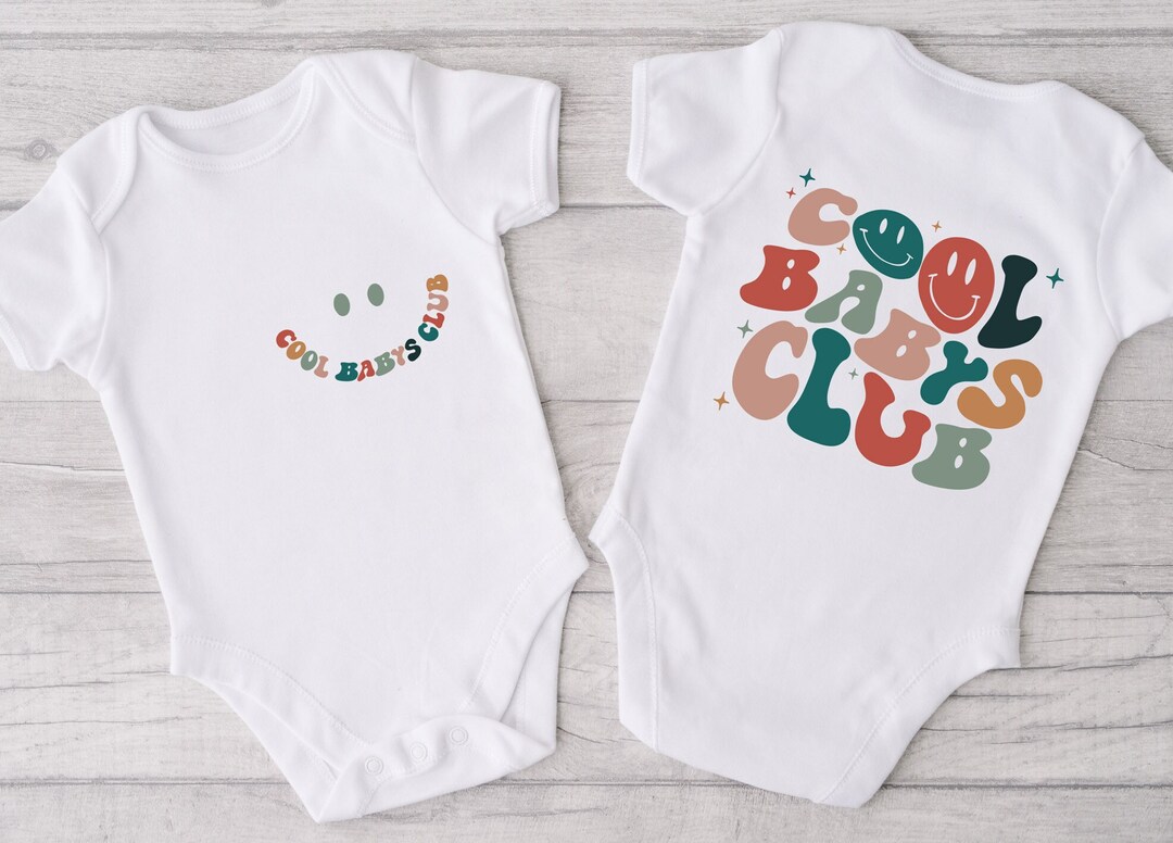 Retro Cool Babys Club Bodysuit, Aesthetic Baby Outfit - Etsy