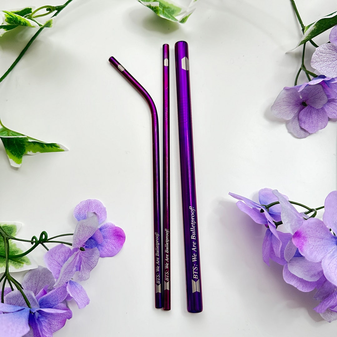 Bangtan "we Are Bulletproof!" Metal Straw Set - Etsy
