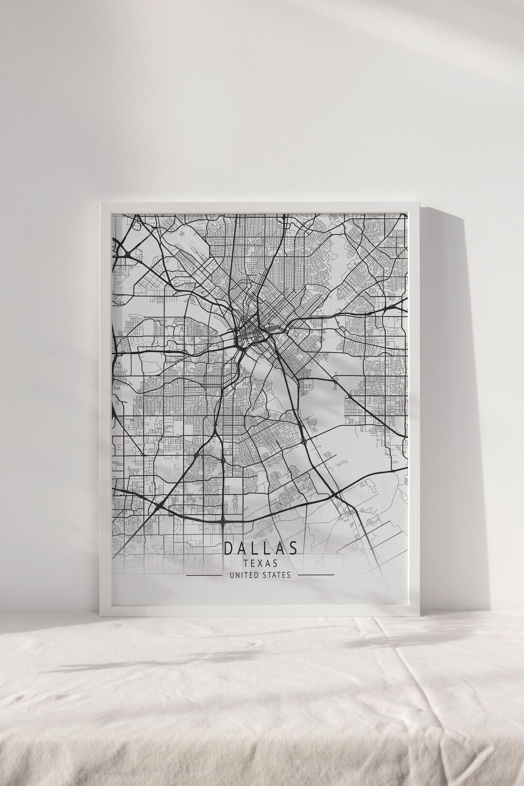 DALLAS Map Poster Print Decor Printable City Map Digital - Etsy