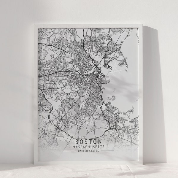 Boston Map Poster - Etsy