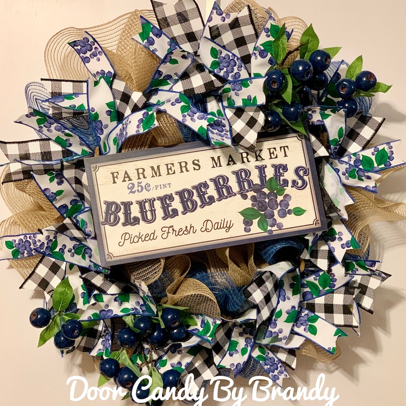 Blueberry Wreath - Etsy