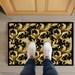 Floor Mat Indoor/outdoor Gold Floral Pattern - Etsy
