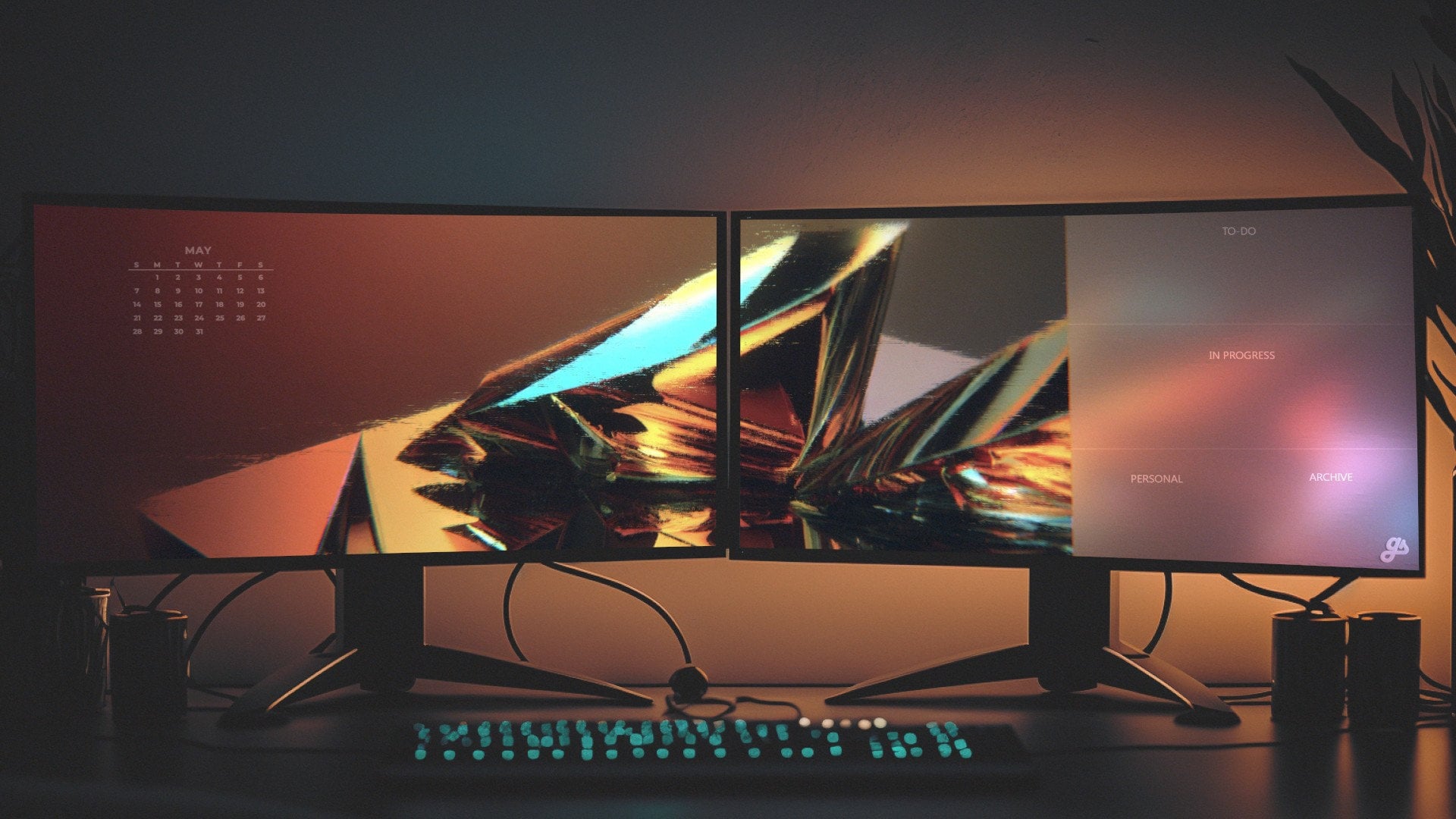 Widescreen Dual Monitor Wallpapers Calendar and Organizer 2025 - Etsy