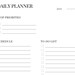Minimalist and Aesthetic Printable Daily Planner | 1 Page| Instant ...