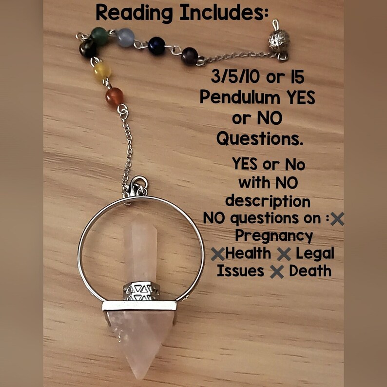 3 / 5 / 10 or 15 Yes or No Pendulum Reading. - Etsy