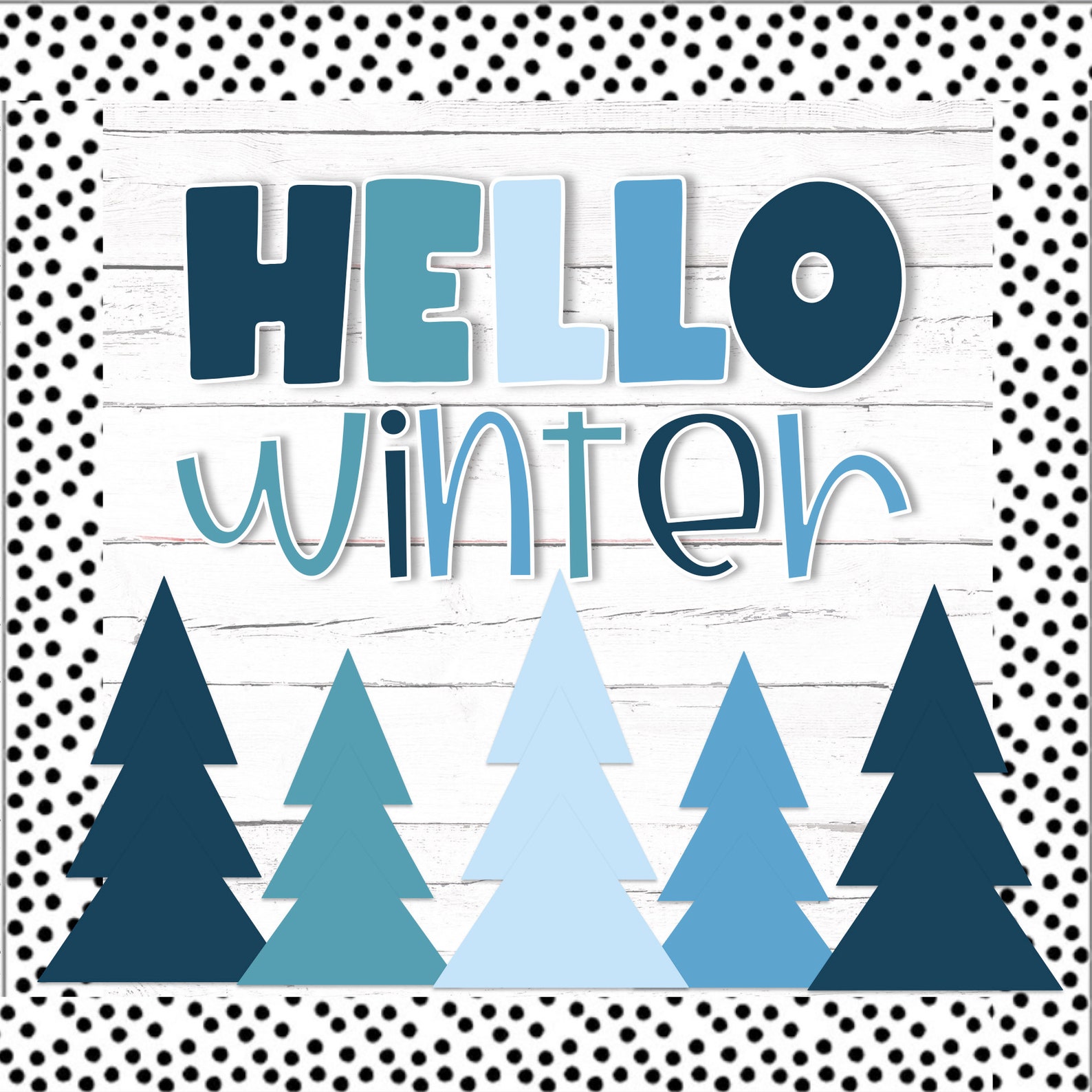 Hello Winter Bulletin Board Kit | Classroom Decor Set | Door Decor ...