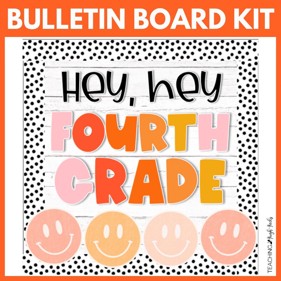 Fourth Grade Bulletin Board Kit | Classroom Decor Set | Door Decor ...