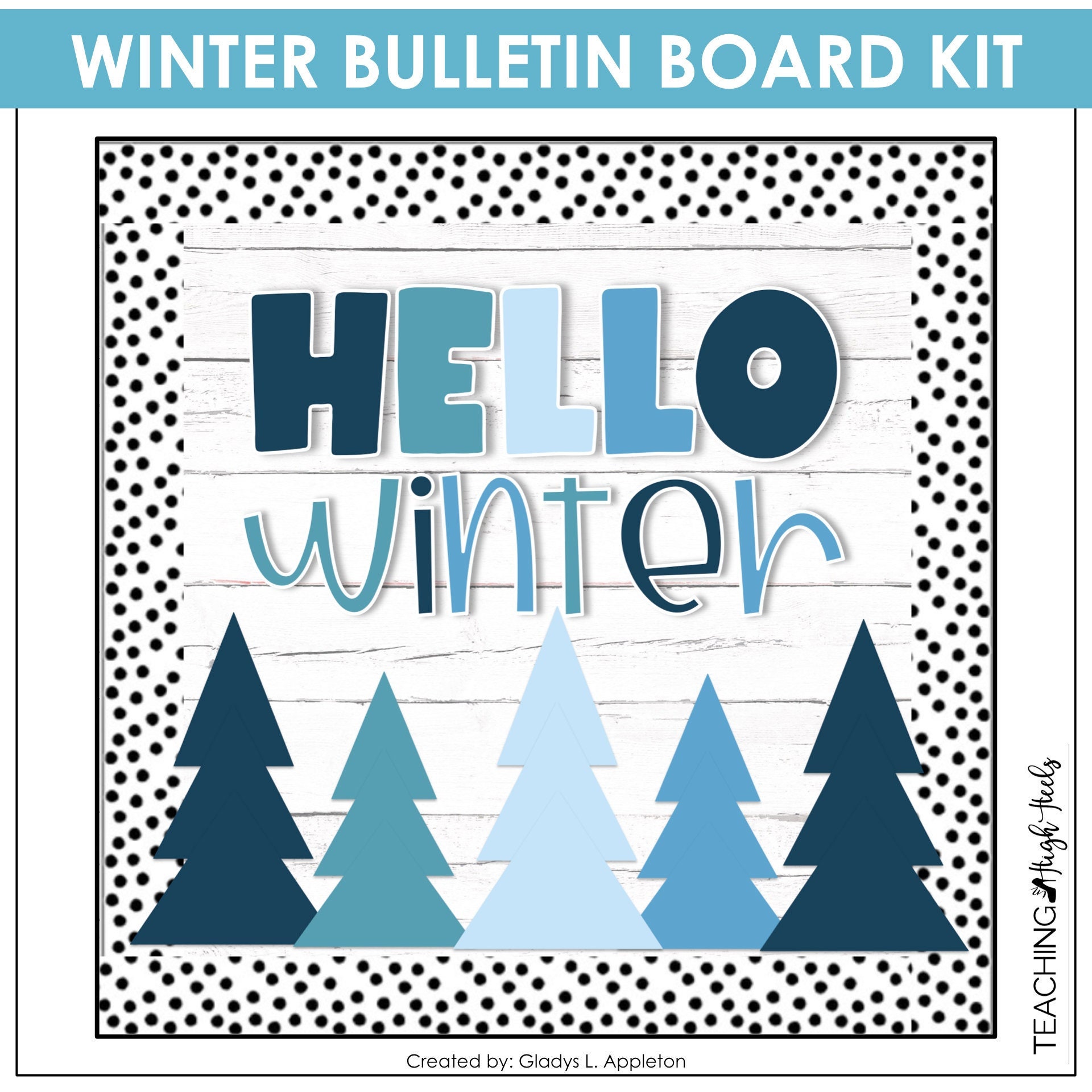 Hello Winter Bulletin Board Kit | Classroom Decor Set | Door Decor ...