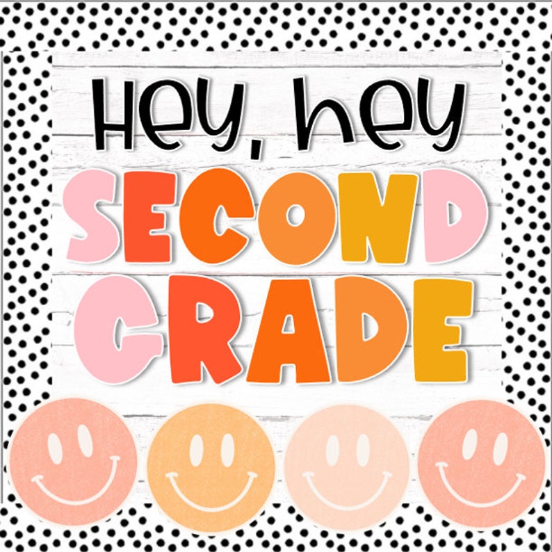 Second Grade Bulletin Board Kit | Classroom Decor Set | Door Decor ...