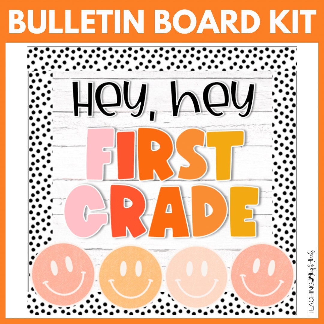 First Grade Bulletin Board Kit | Classroom Decor Set | Door Decor ...