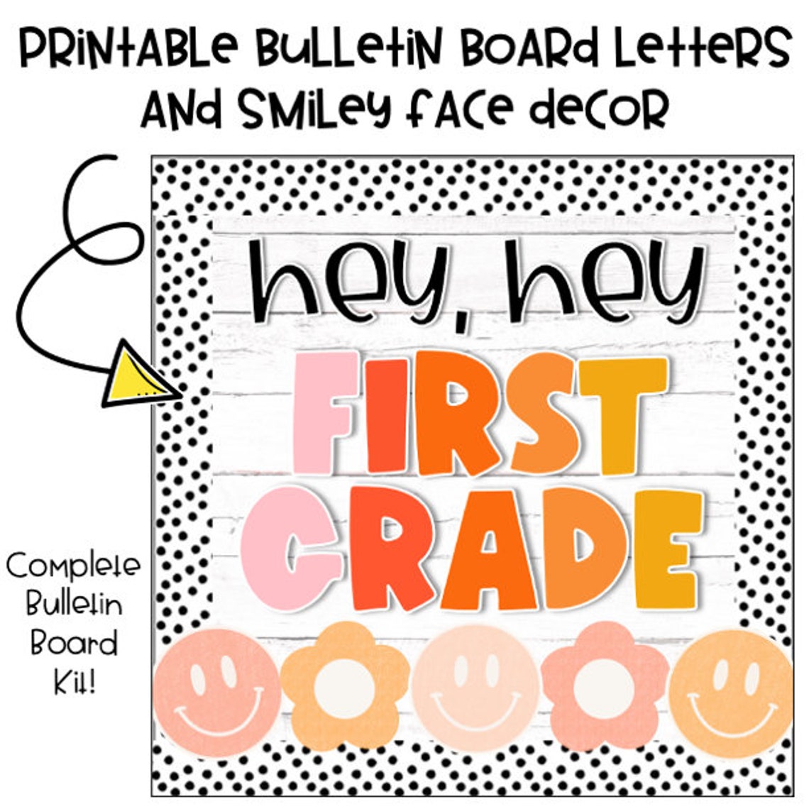 First Grade Bulletin Board Kit | Classroom Decor Set | Door Decor ...