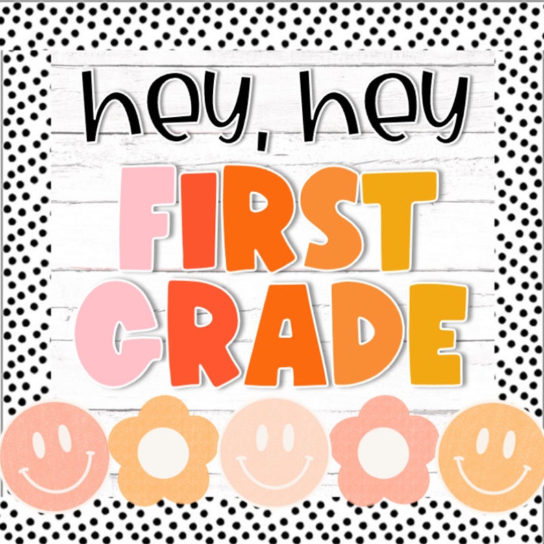 First Grade Bulletin Board Kit | Classroom Decor Set | Door Decor ...