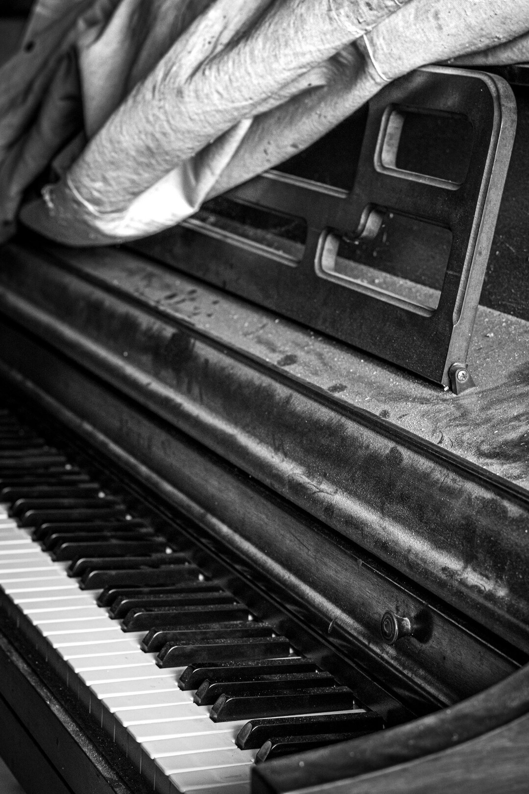 Abandoned Old Dusty Piano, Partially Covered by Rag | WALLPAPER | Ready ...