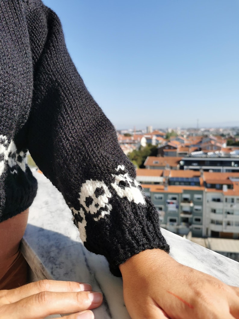 Skull Sweater Knitting Written Pattern - Etsy