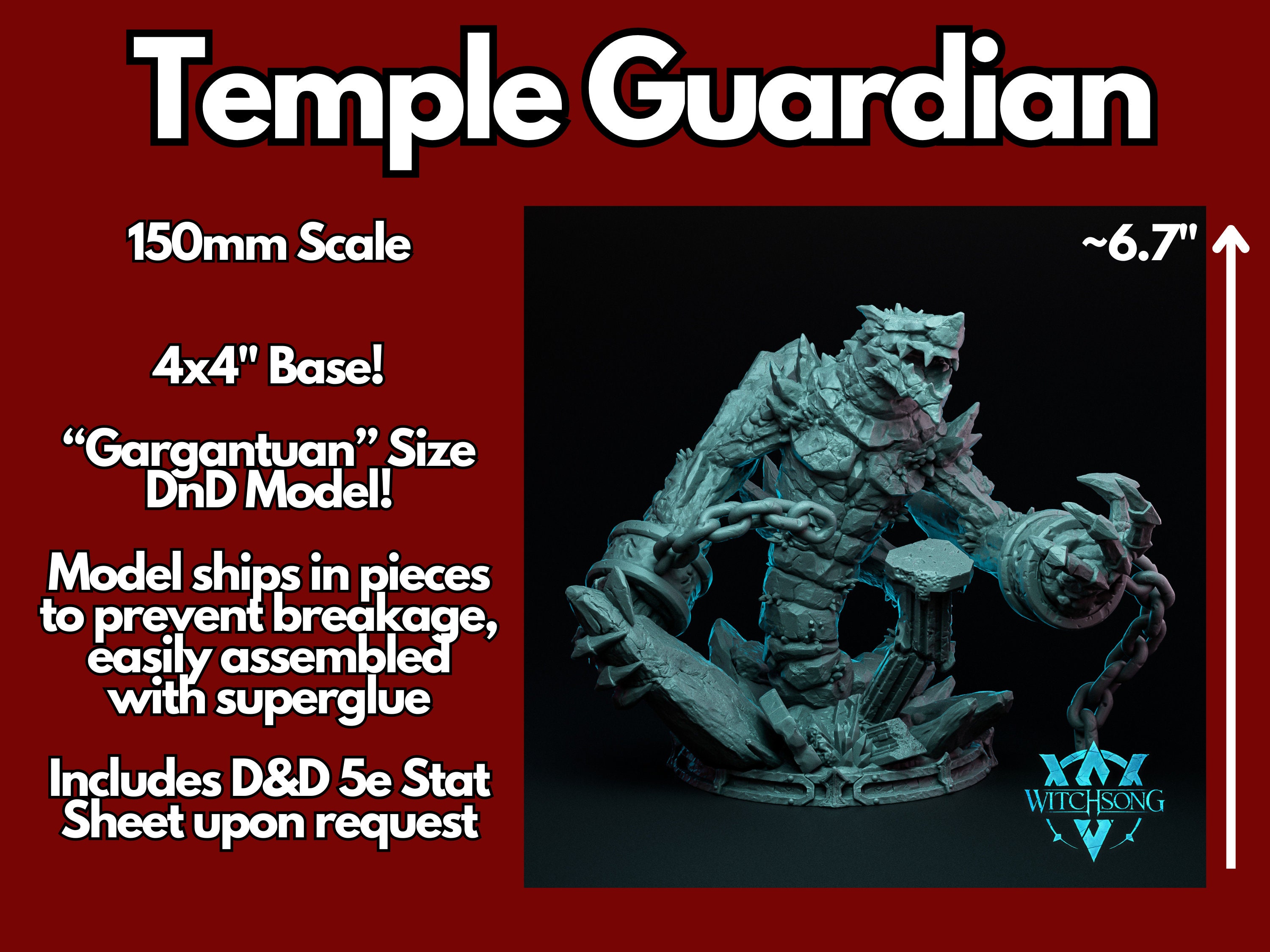 Earth Elemental Statue, Formidable Golem Figure, Greater Temple ...