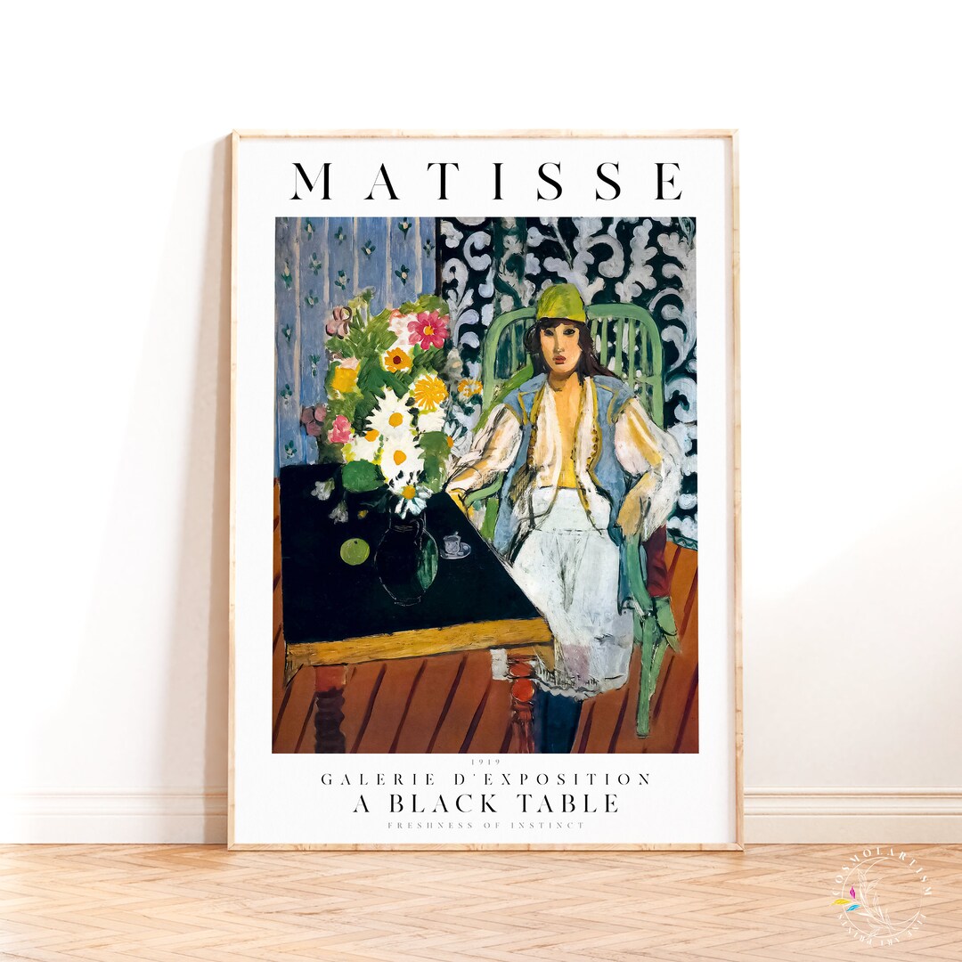 Henri Matisse Poster the Black Table Museum Wall Art Modern - Etsy