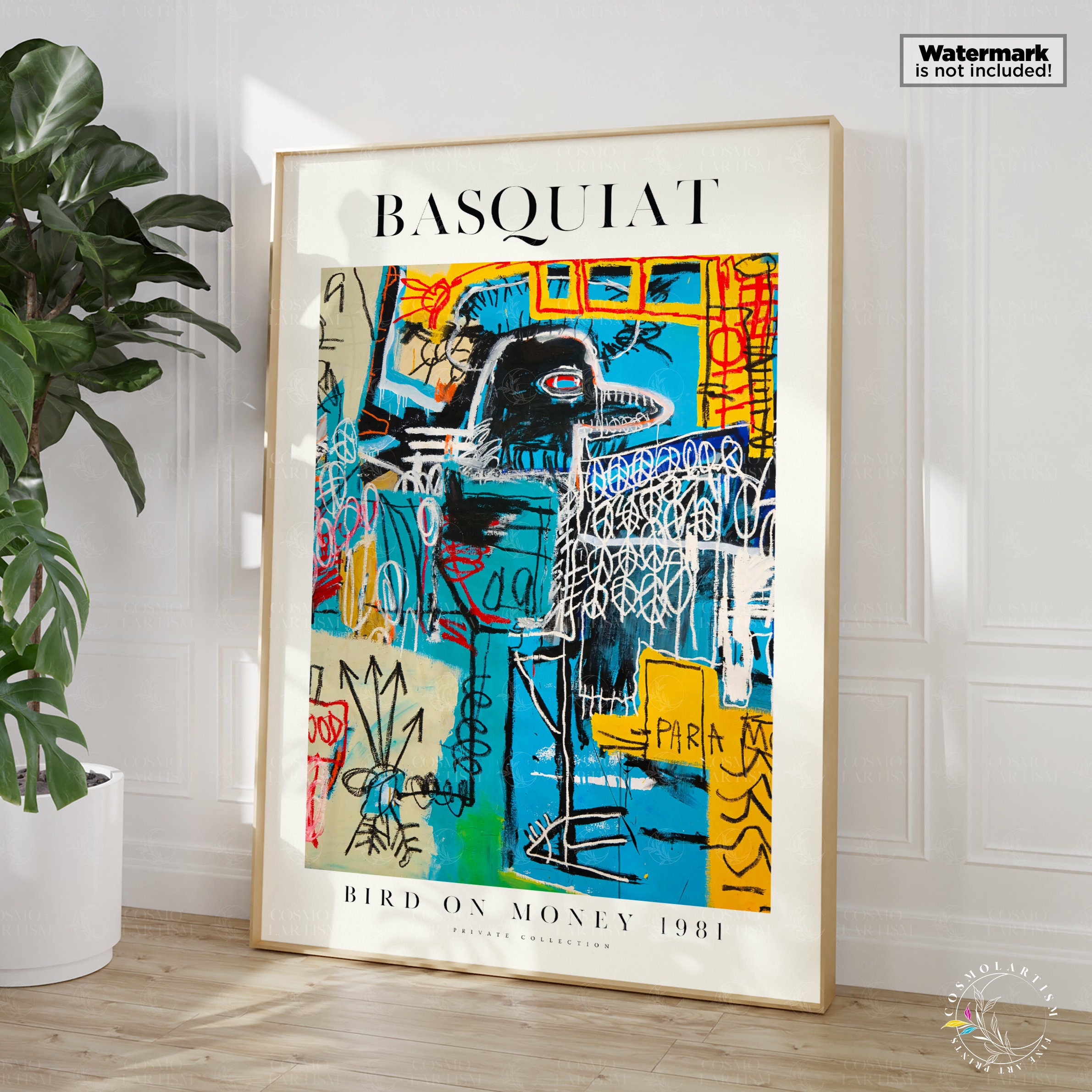 Jean Michel Basquiat Basquiat Print Basquiat Bird on Money - Etsy