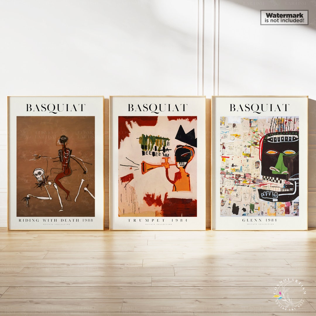 Jean Michel Basquiat, Basquiat Print Set of 3, Basquiat Exhibition ...