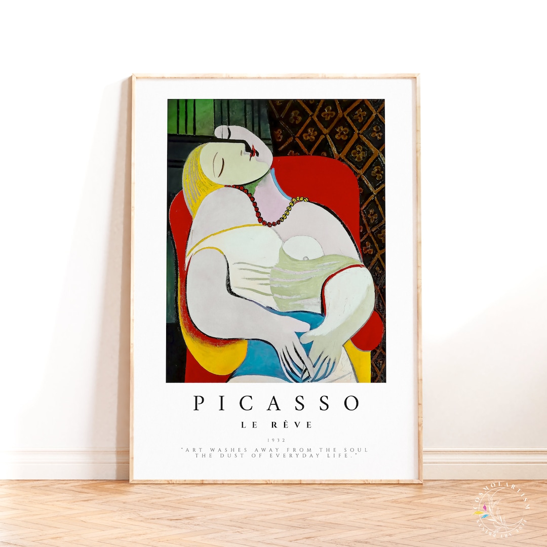 The Dream, Picasso Art Print, Le Rêve Museum Wall Art, Modern Art Print ...