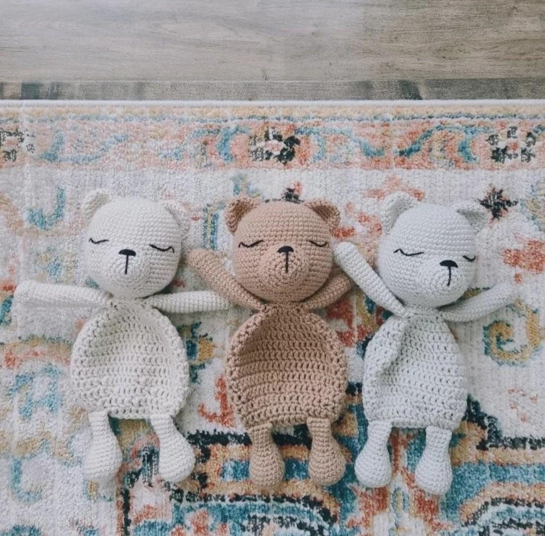 Crochet Teddy Bear Lovey Baby Shower Gifts - Etsy
