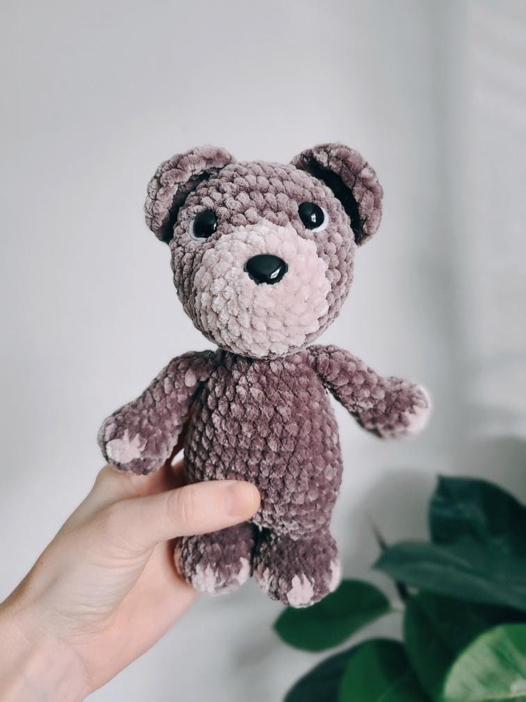 Velvet Teddy Bear - Etsy
