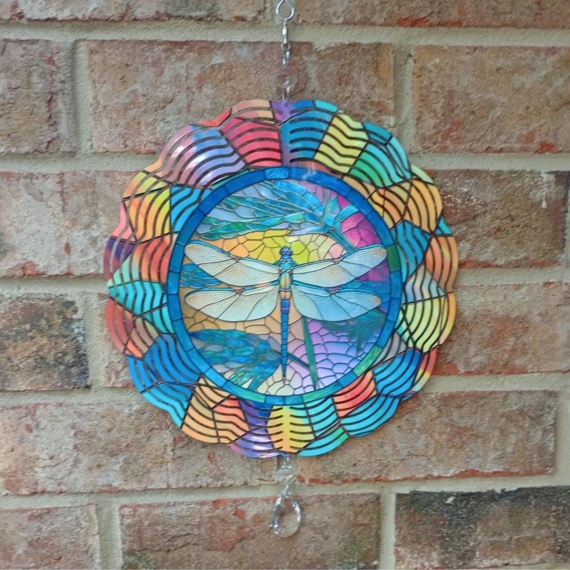 Dragonfly Wind Spinners, 6 Designs, Beautiful Stained Glass Graphics ...