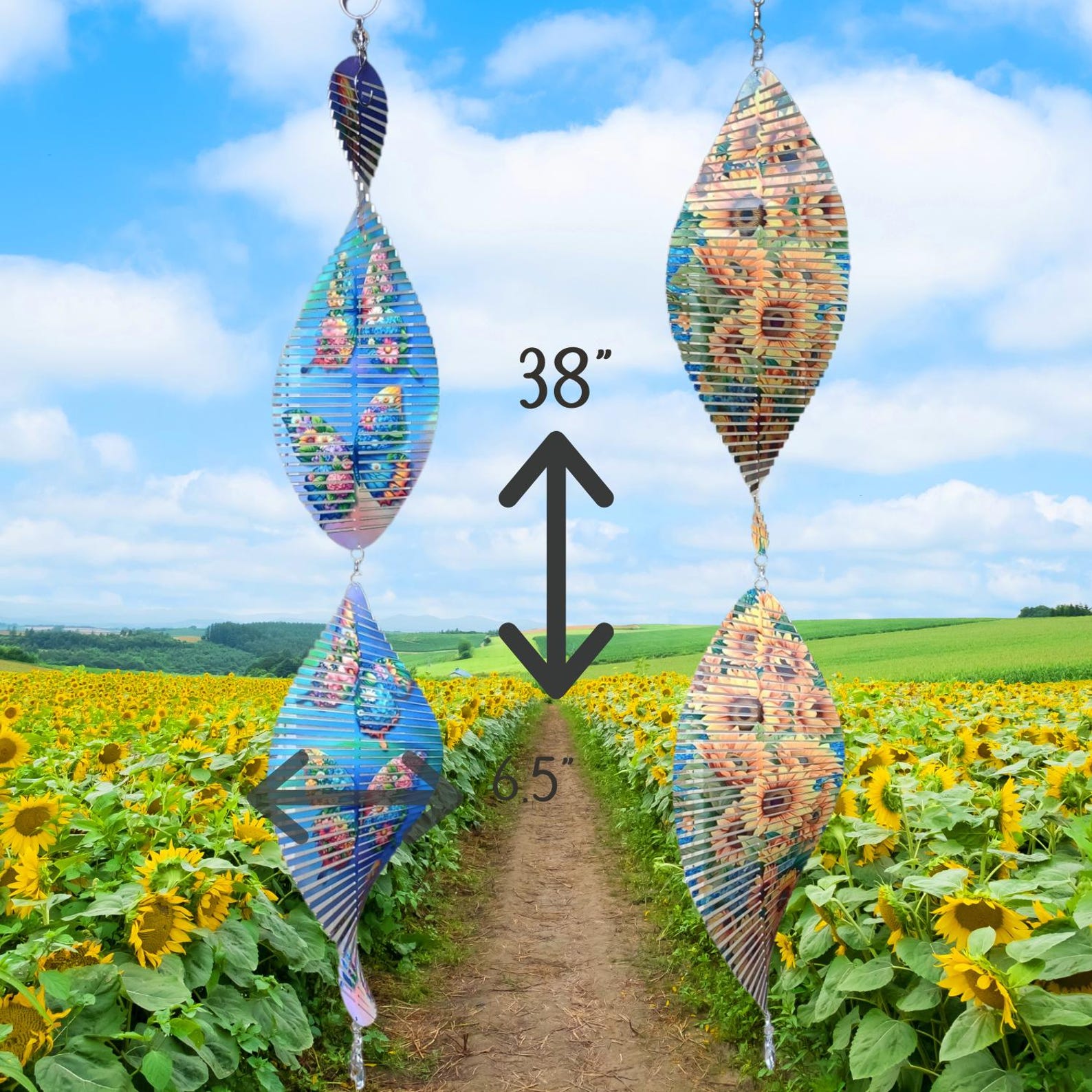 Long Wind Spinners, Large Helix Sunflower Spinners and Butterfly ...