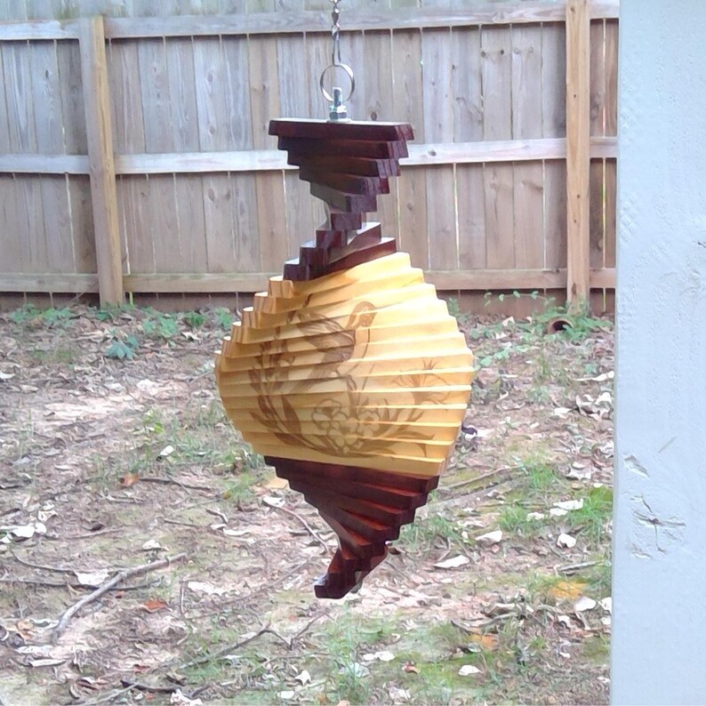 Wood Wind Spinners, Hummingbird Wood Spinners, Laser Engraved and ...