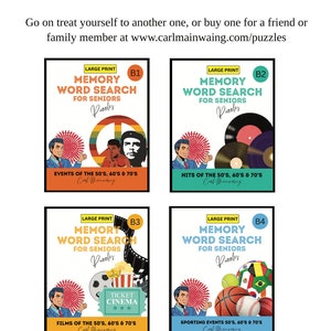 Download and Printable Memory Word Search for Seniors book 2 72 Puzzles ...