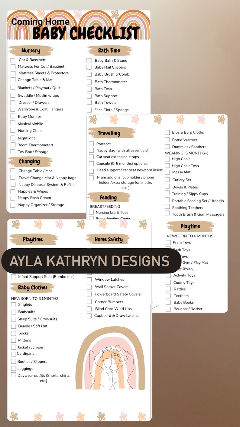 Baby Checklist - Etsy