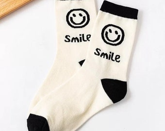 Girls Smiley Face Socks - Etsy