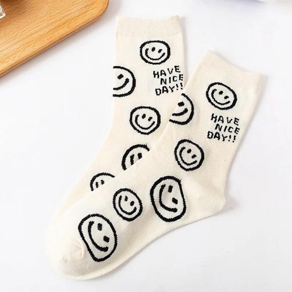 Smiley Face Socks - Etsy
