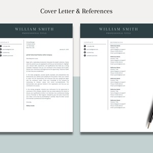 Modern Resume Template, Resume Google Docs, Resume Word, 1-3 Page ...