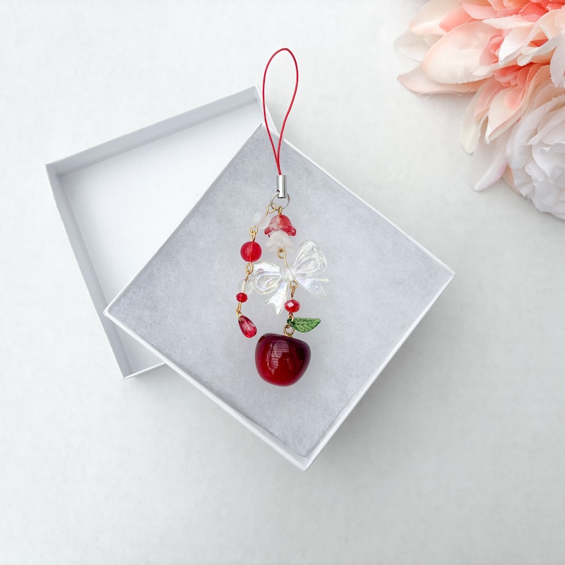 Cute Apple Phone Charm - Etsy