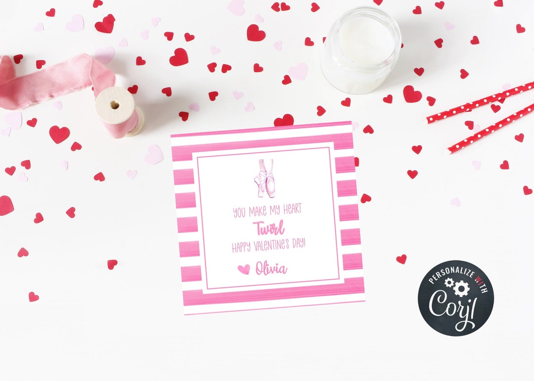 You Make My Heart Twirl | Valentine's Day | Valentine's Day Gift Tag ...
