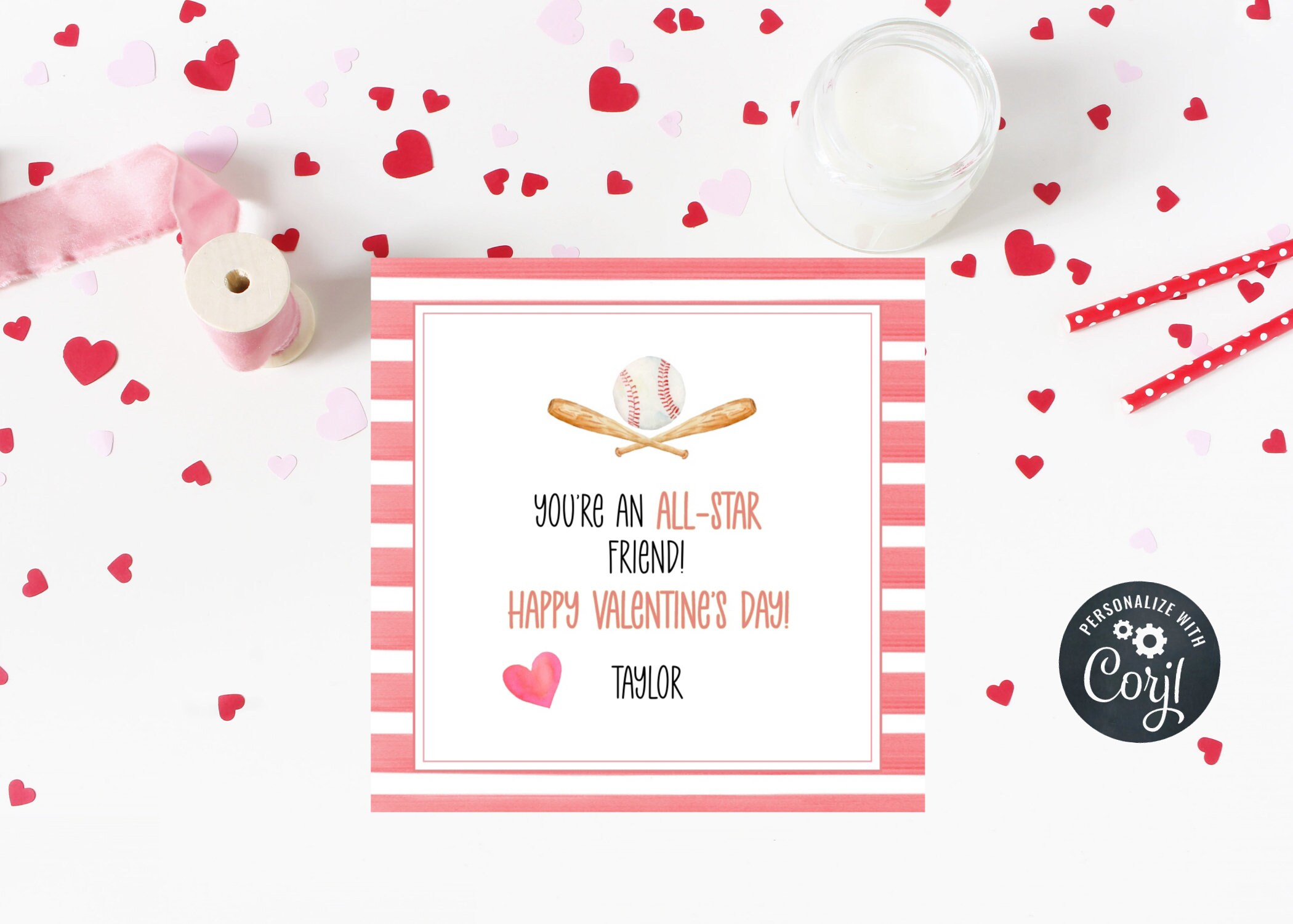 You're an All-star Friend | Boy Valentine Gift Tag | Baseball Valentine ...