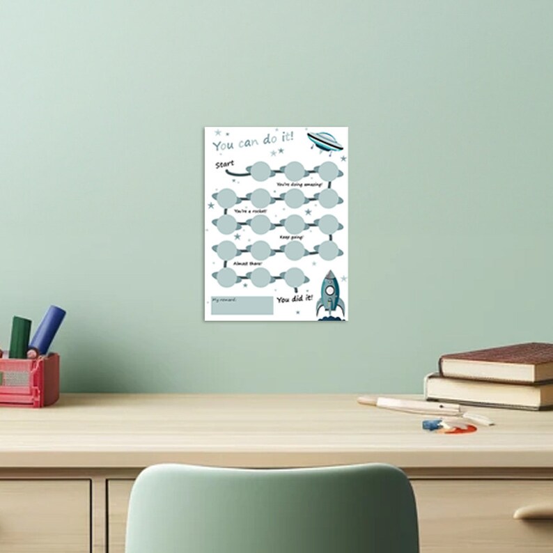 Space Adventure Reward Chart for Kids | Printable Behavior Chart for ...
