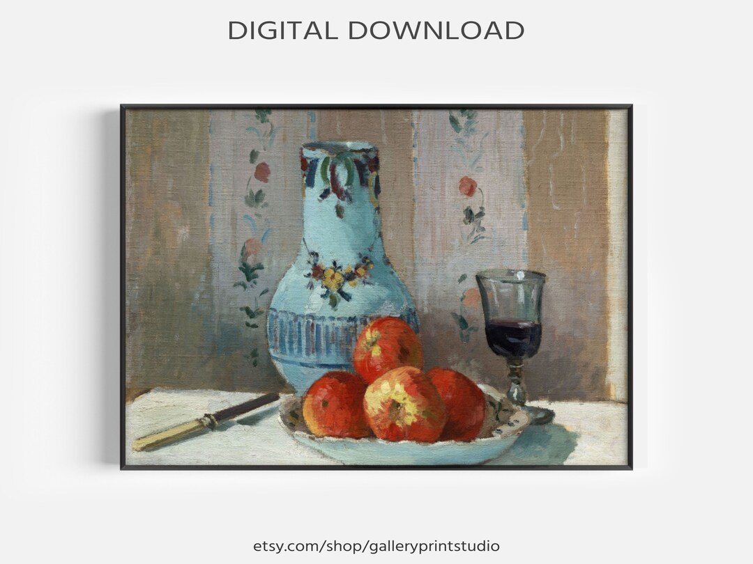 Antique Pitcher Painting Printable Wall Art Digital Art - Etsy