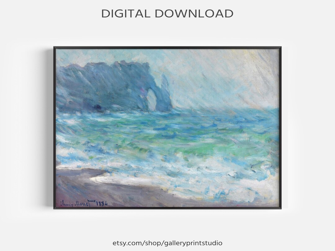 Monet Atmospheric Moody Energy Blue Famous Art Impressionist - Etsy