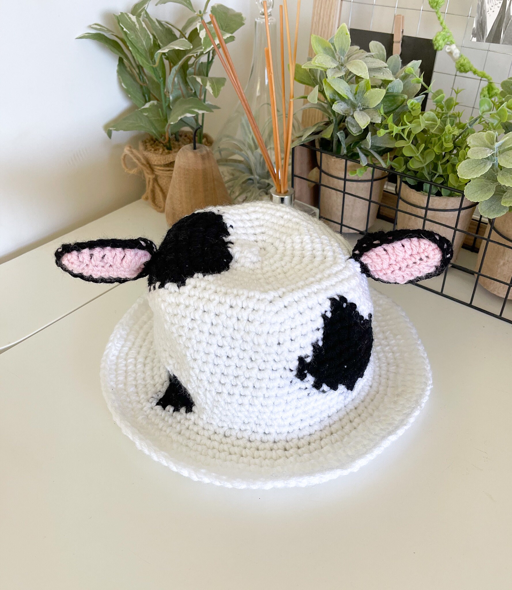 Crochet Cow Bucket Hat - PDF Pattern - Etsy