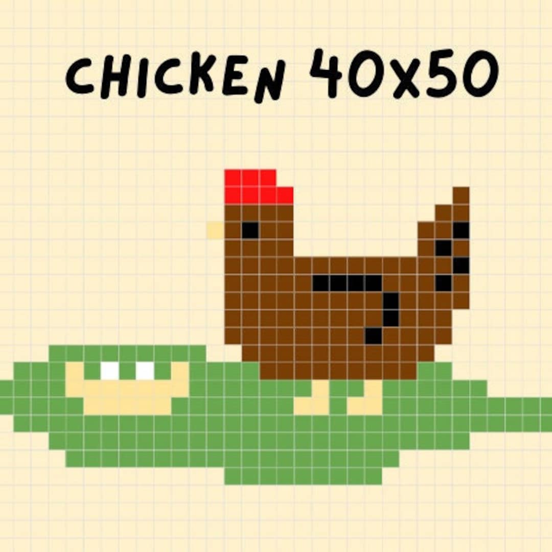 Chicken Digital Pattern 40x50 Stitches - PDF Pattern - Etsy