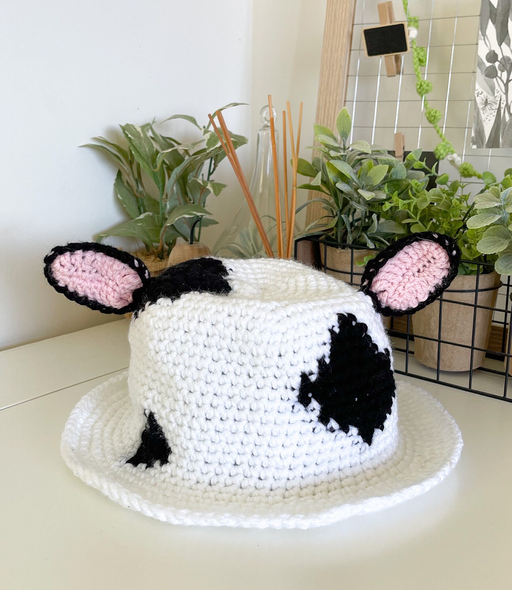 Crochet Cow Bucket Hat - PDF Pattern - Etsy