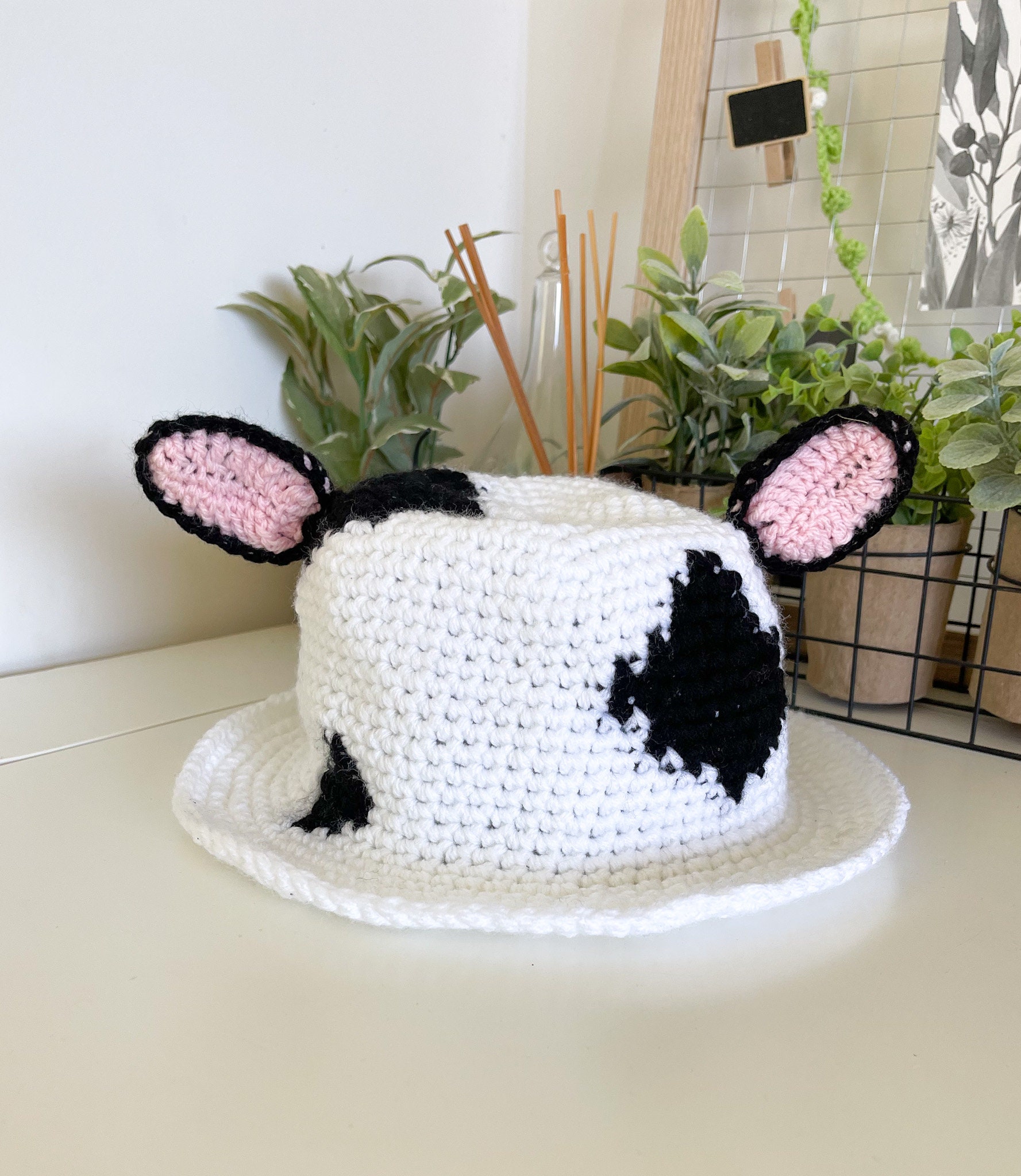 Crochet Cow Bucket Hat - PDF Pattern - Etsy