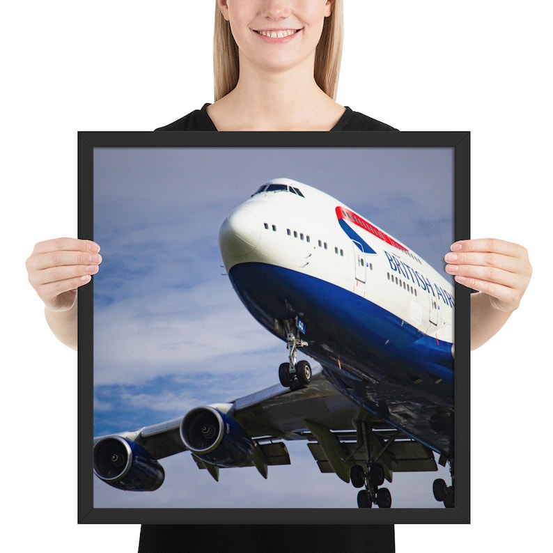 Boeing 747-400 British Airways Framed Poster - Etsy