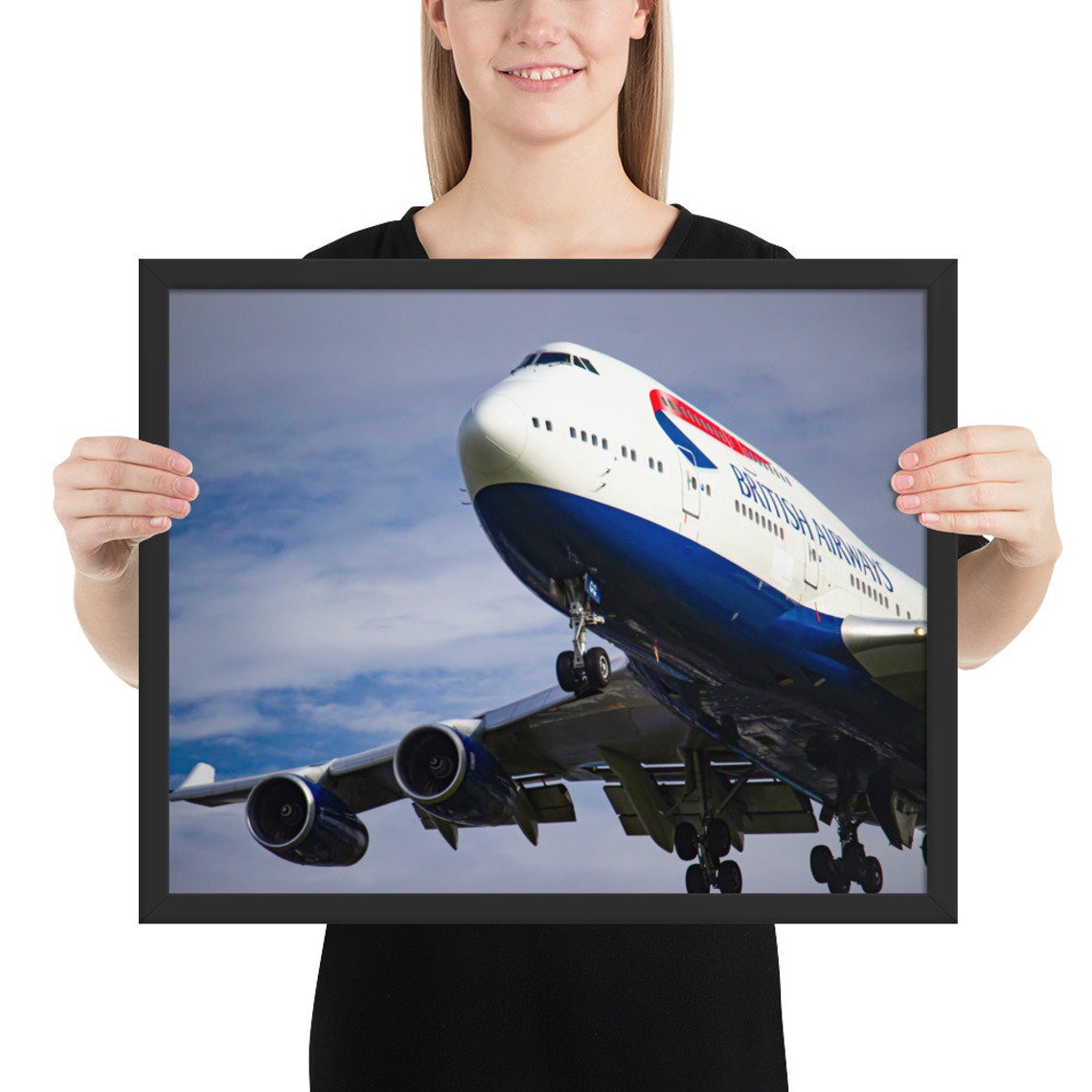 Boeing 747-400 British Airways Framed Poster - Etsy