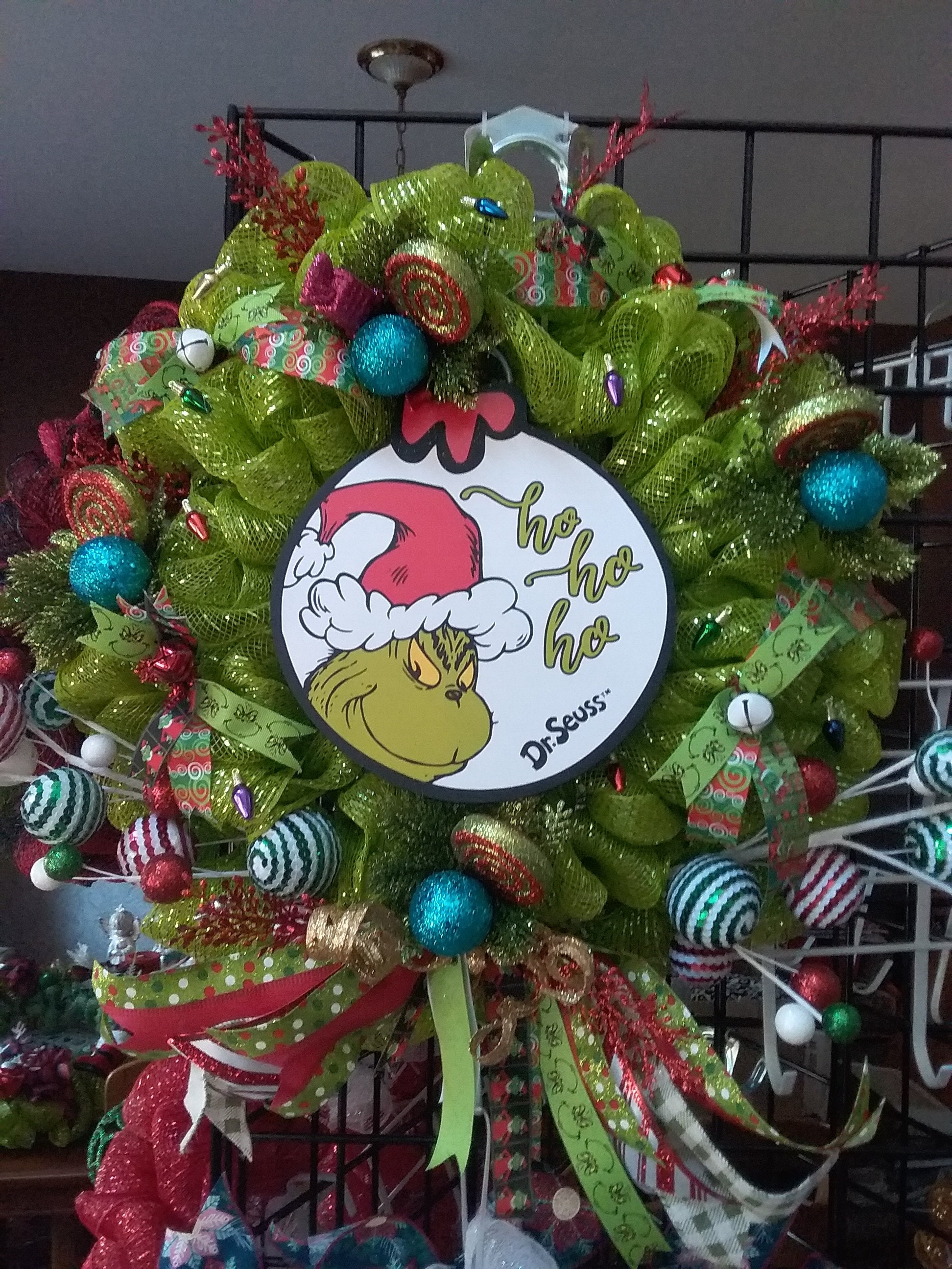 Christmas Grinch Wreath - Etsy