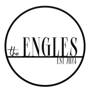 Personalized Circle Last Name Metal Sign–custom Home Decor, Round ...